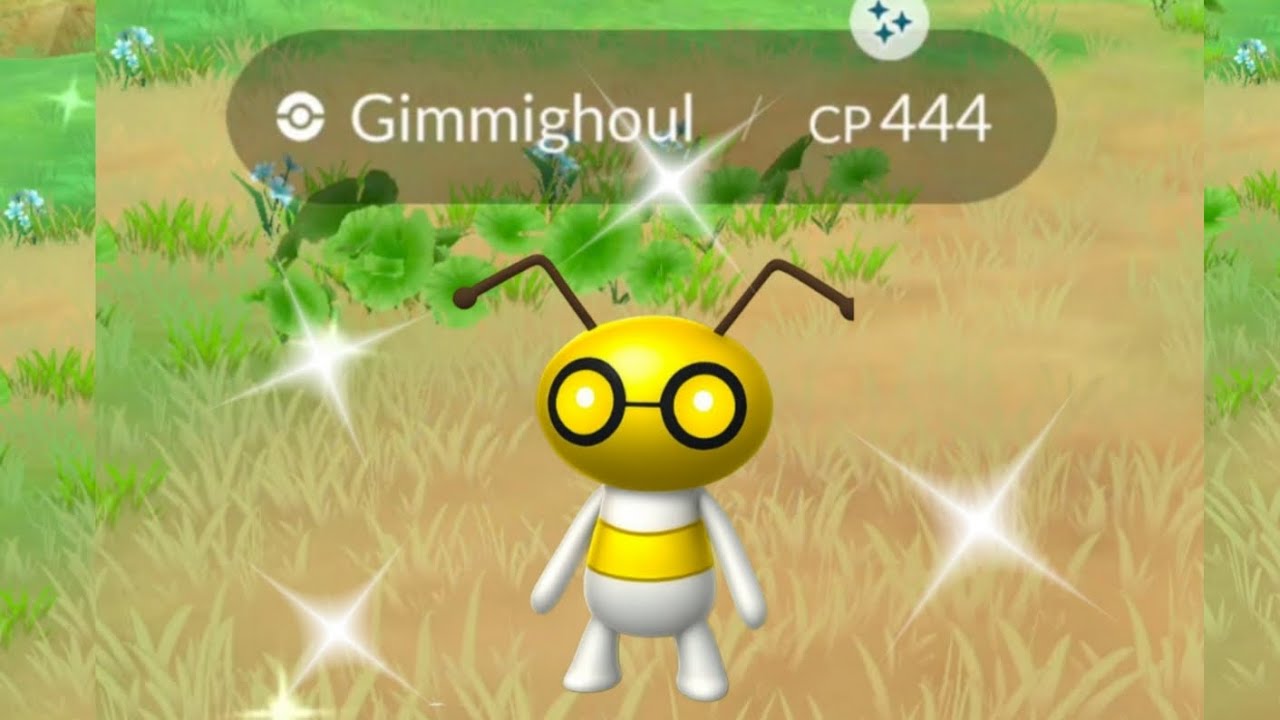 Caught SHINY Gimmighoul in Pokémon GO! Ultra Rare 9th Anniversary ...