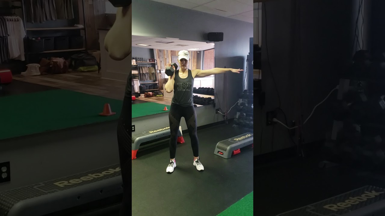 Single Arm Racked DB Squat - YouTube