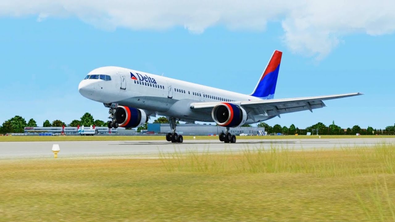 Delta Boeing 757 landing @ Montreal ( Outside ) ( HD ) - YouTube