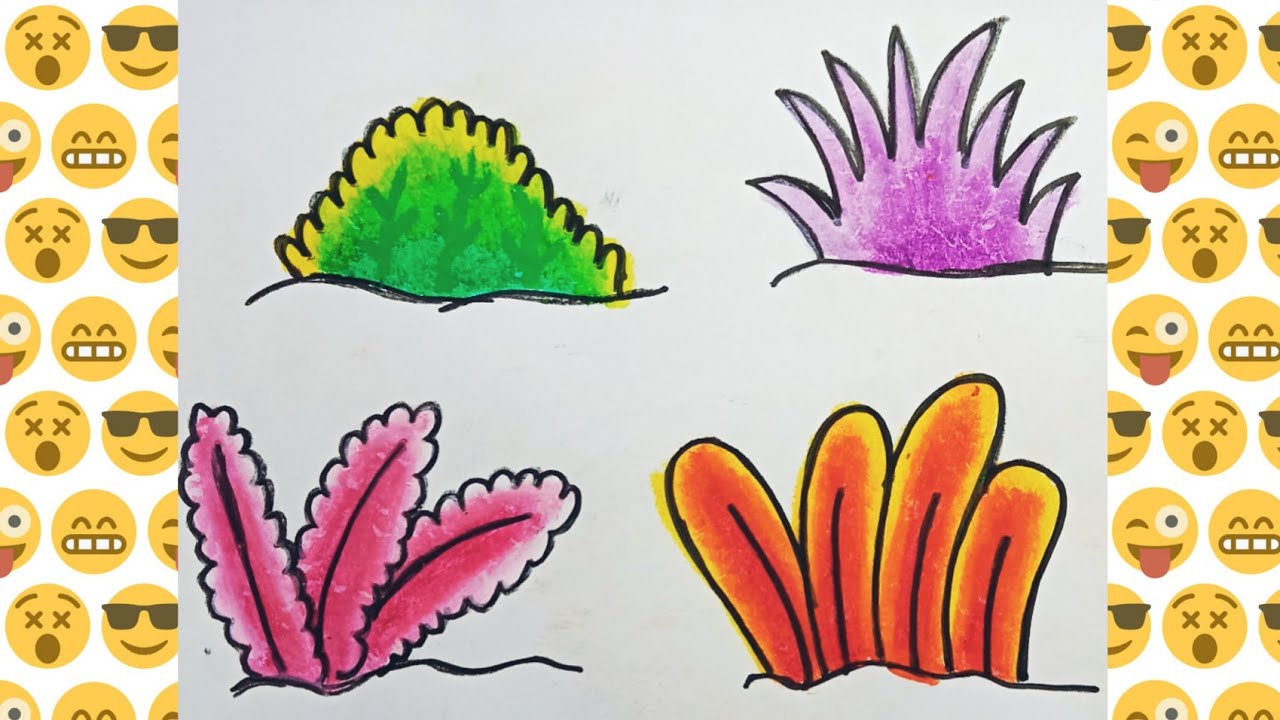 CARA MEWARNAI GRADASI RUMPUT/SEMAK-SEMAK - YouTube