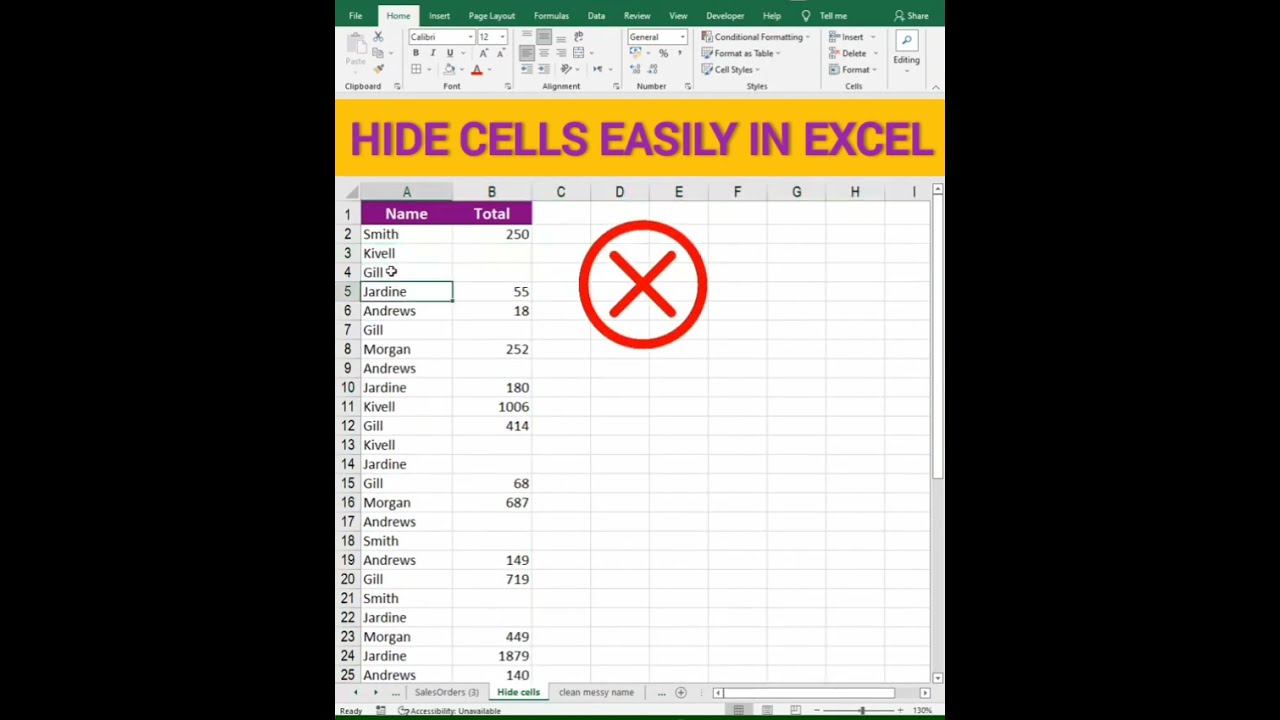 Hide Cells In Excel excel shorts excelformula YouTube Hide Cells In Excel excel shorts excelformula YouTube