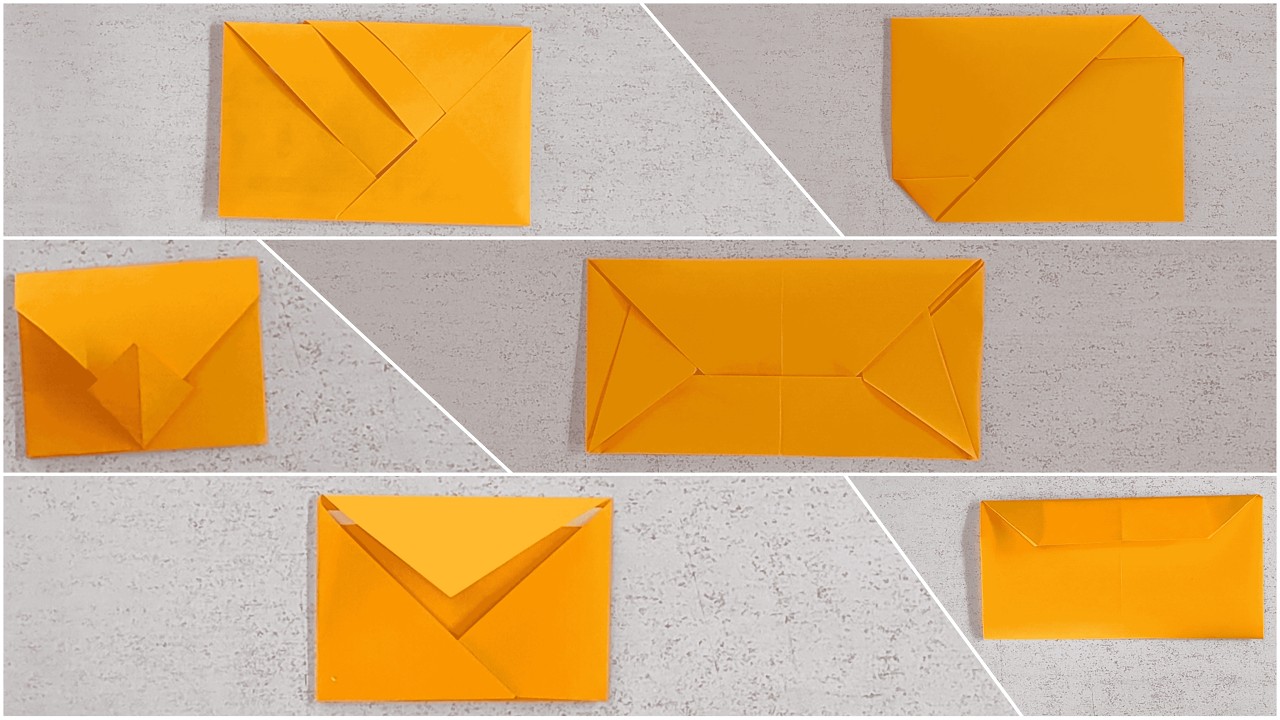 6 Easy Origami Envelope Making | Paper Envelope Making Without Glue And ...