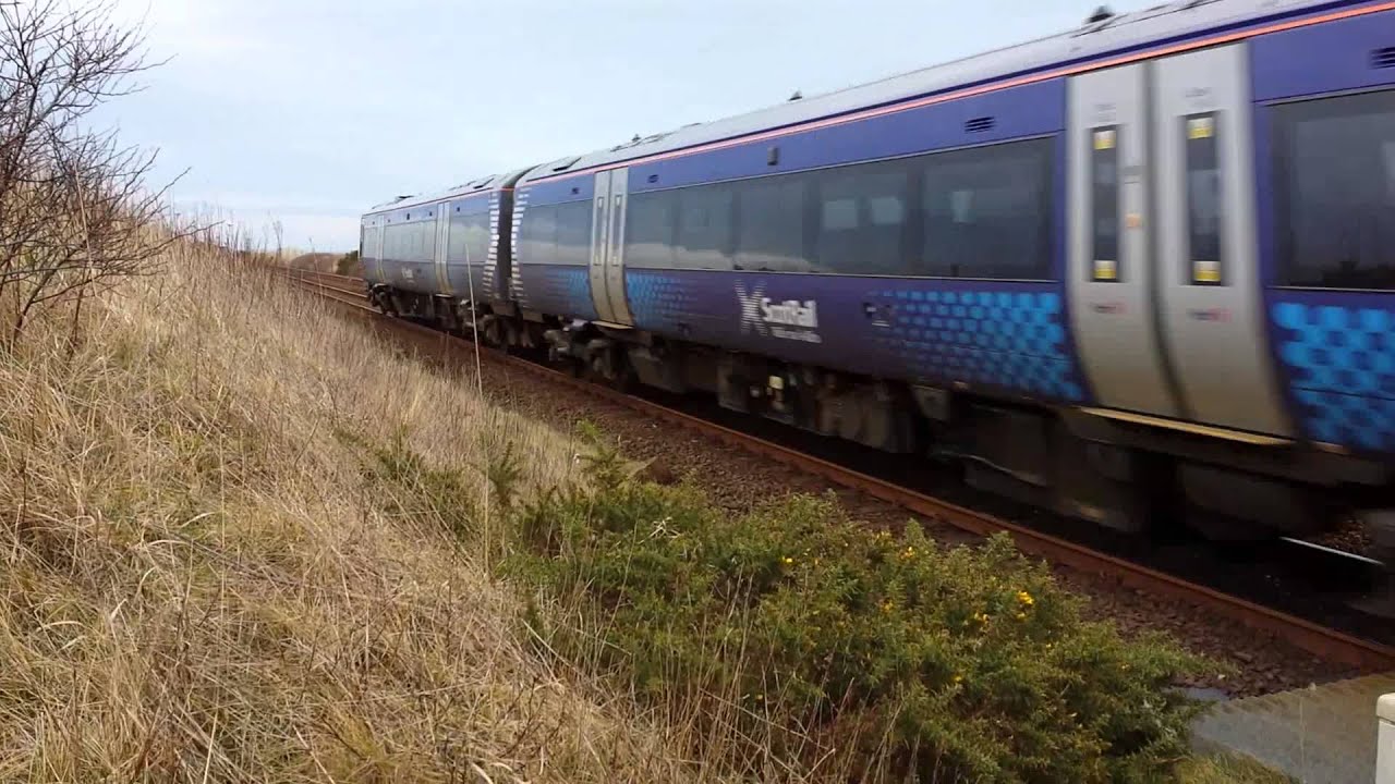 ScotRail 170 level crossing ECML - YouTube