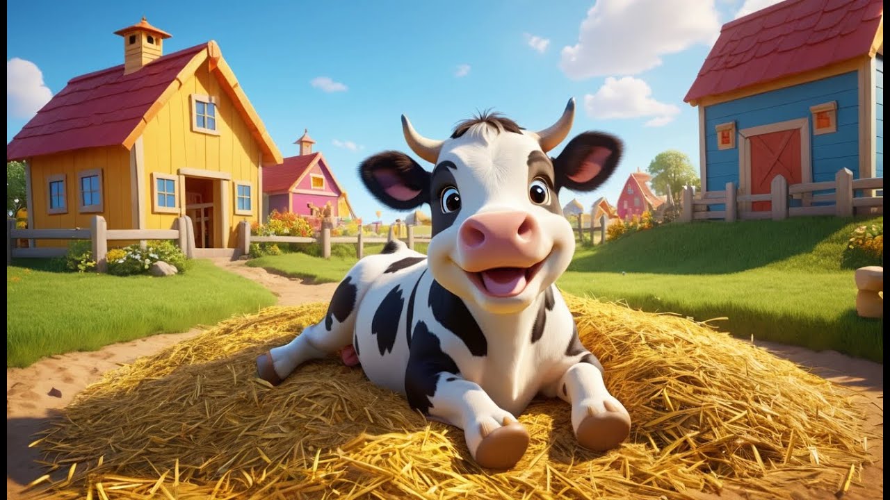 Baby Cow Say Moo Moo Moo | Fun Farm Animal Song for Kids | Playful ...