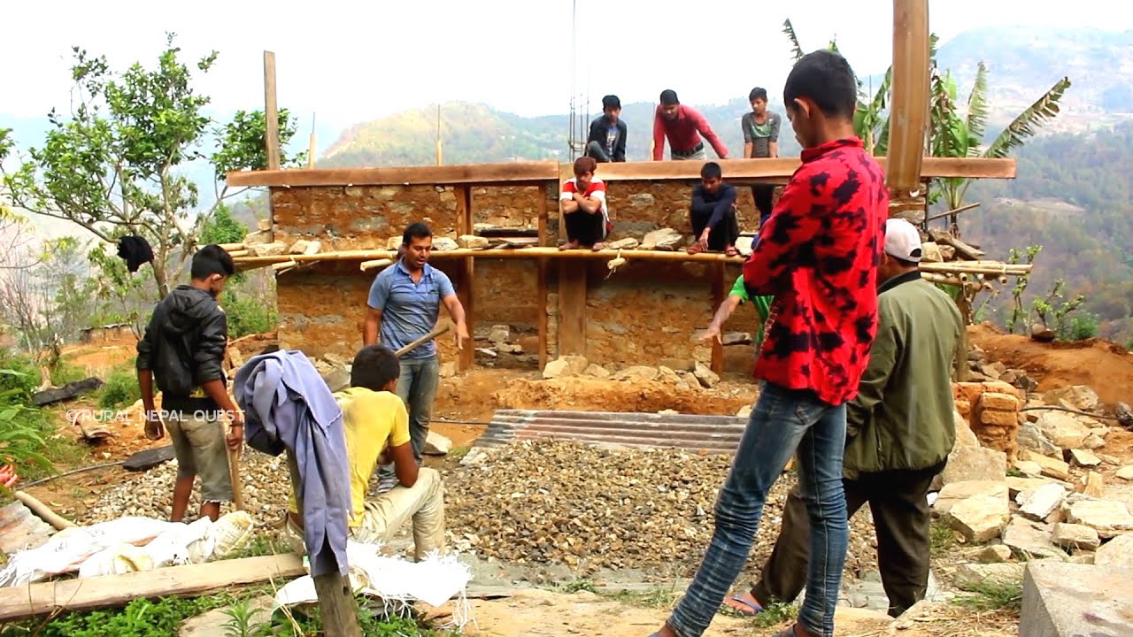 Building a house in the village || Rural Nepal || - YouTube
