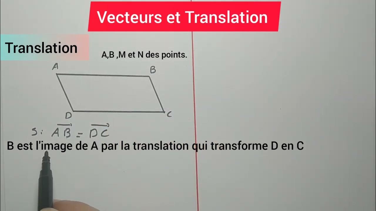 Vecteurs et translation - Translations | Cours 3AC - YouTube