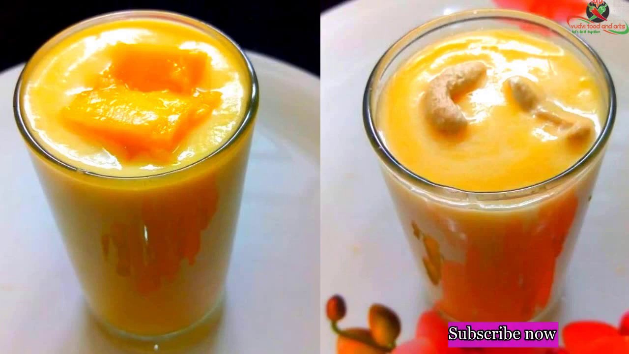 Mango Lassi Recipe | Mango Milkshake | How to make mango juice at home ...