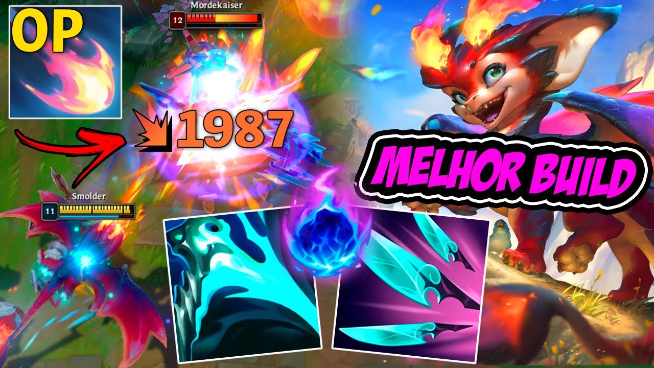 *ROUBADO* SMOLDER ADC COM A MELHOR BUILD E RUNA NA SEASON 14 - LEAGUE ...