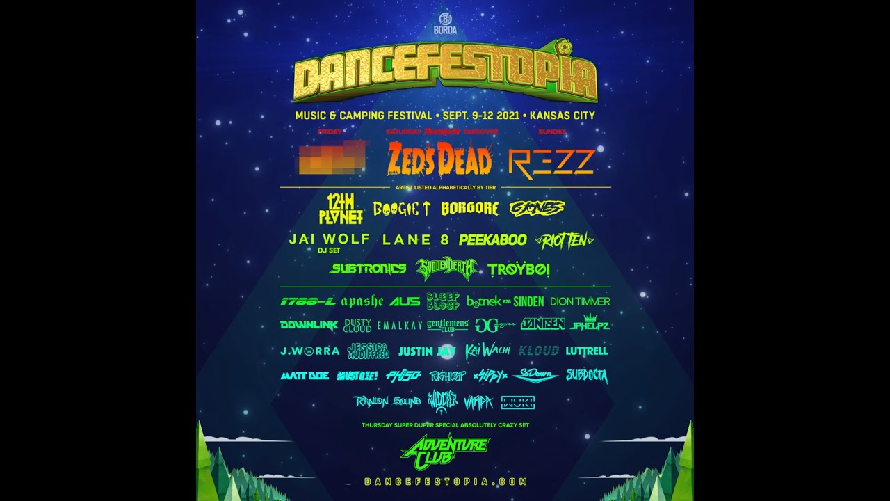 Dancefestopia Music Festival 2021 Lineup - YouTube