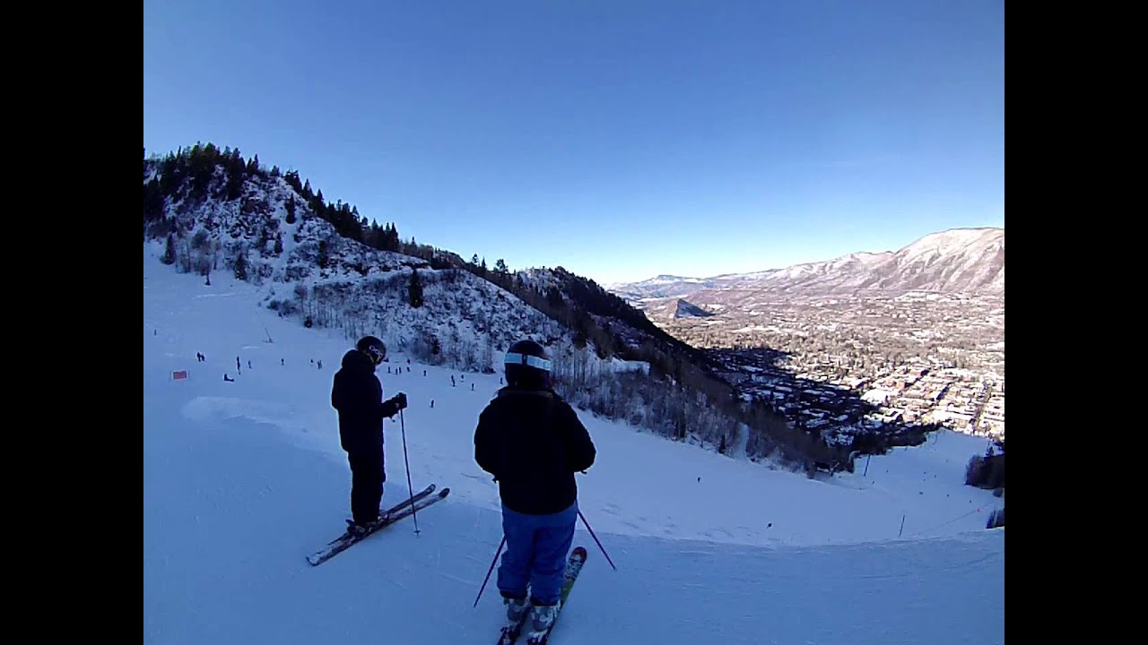SKIING ASPEN MOUNTAIN COLORADO JANUARY 5 2013 GLADE 3 TO BOTTOM - YouTube