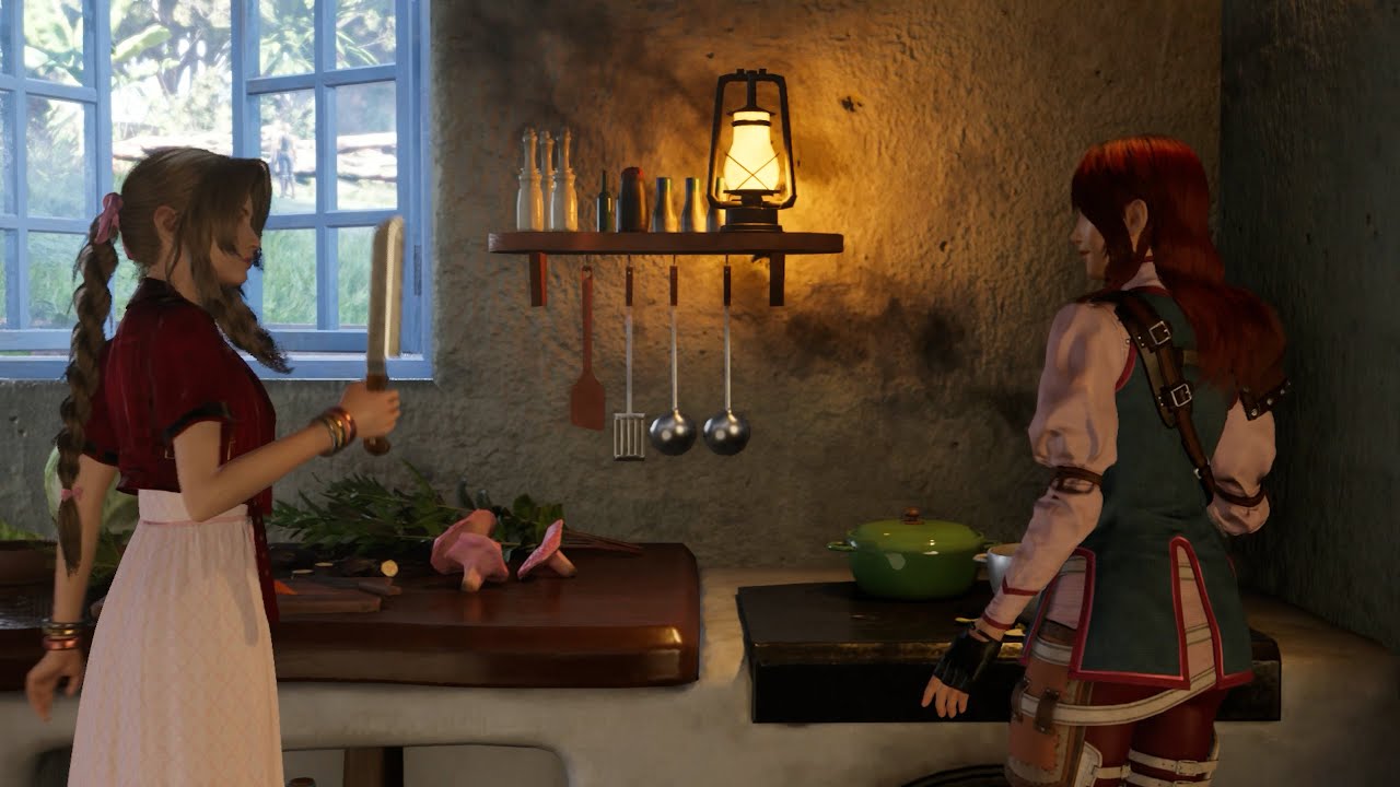 Final Fantasy 7 Rebirth - Aerith & Cissnei Cook Together - YouTube