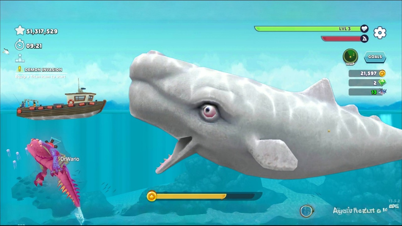 Hungry Shark Evolution - Giant Monster MOBY DICK New Skin Update - Mega ...