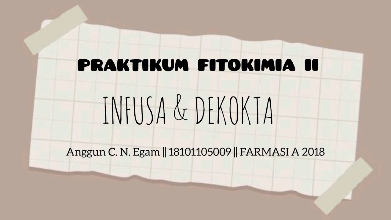 Pembuatan Infusa & Dekokta - YouTube