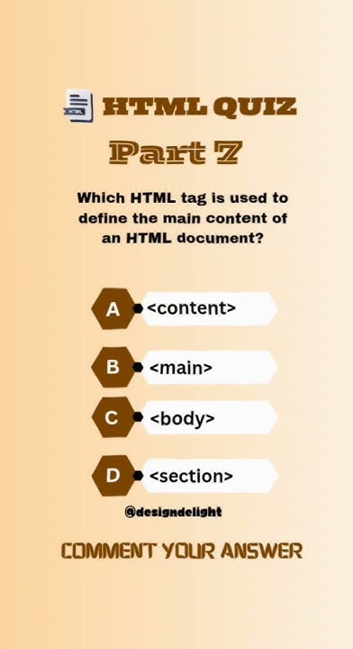 HTML Quiz Part 7 Comment Your Answer 😄 #html #viral #htmlquiz - YouTube