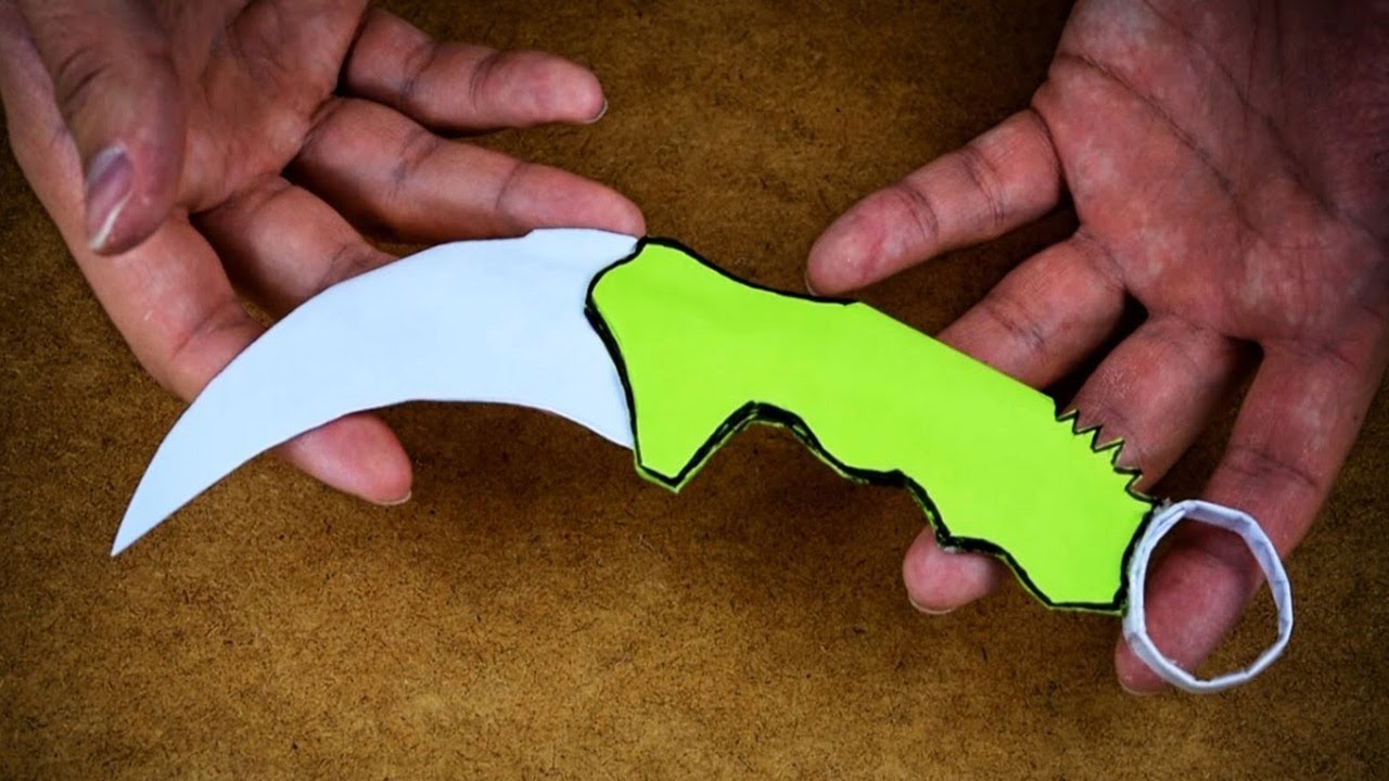 How to make KERAMBIT from paper #2 - YouTube