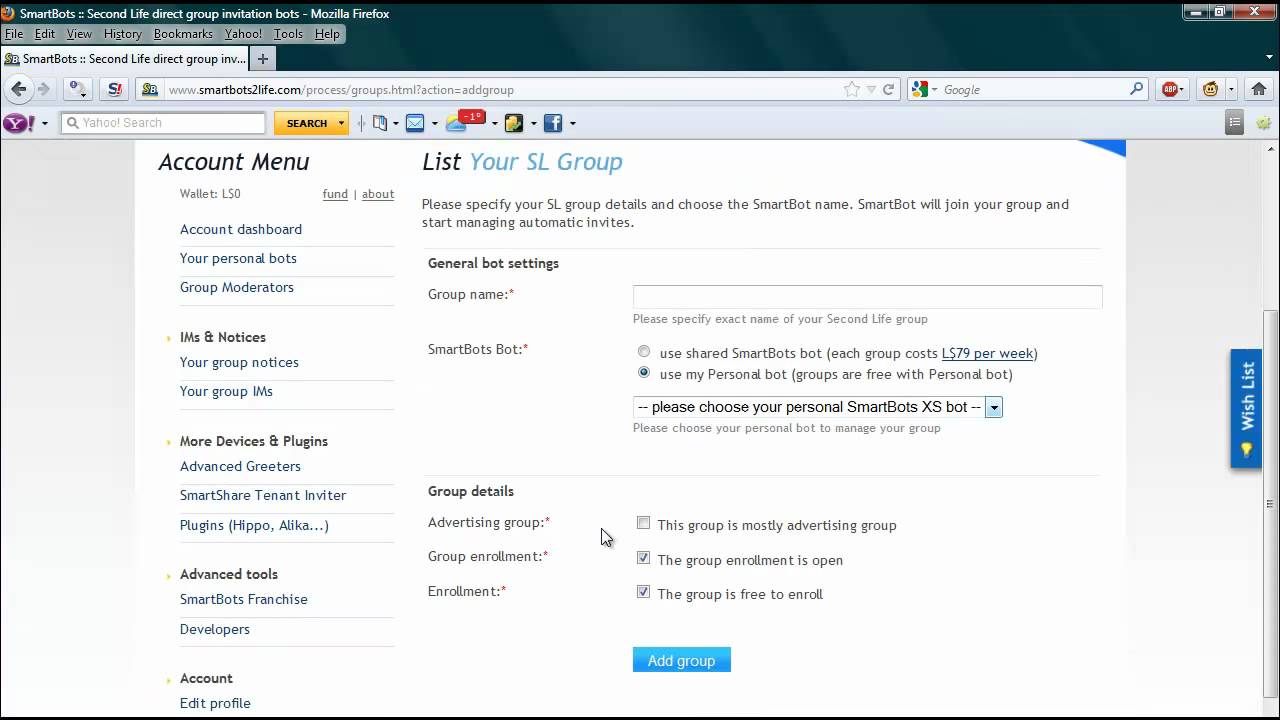 Smartbots setting up a account and inviter options update - YouTube