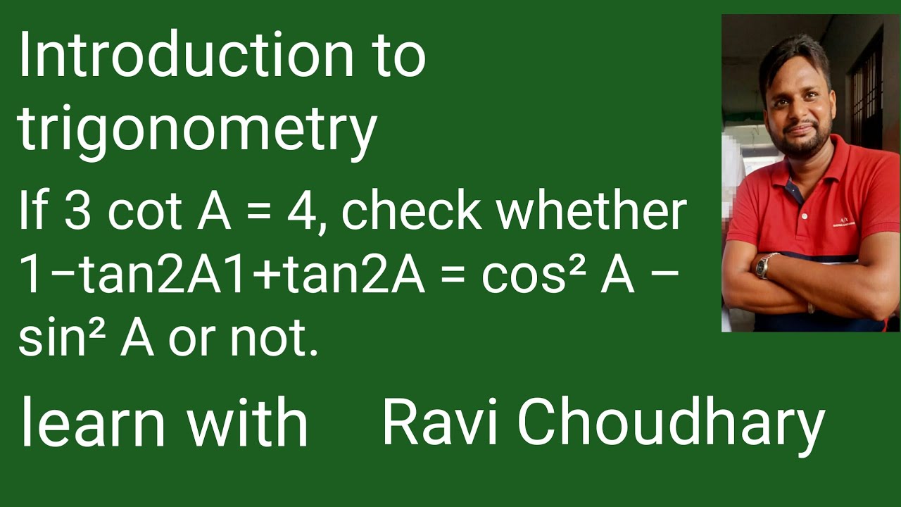 chapter introduction to trigonometry#maths solution||learn with Ravi Choudhary - YouTube