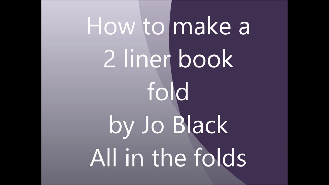 How to do a two liner book fold - YouTube