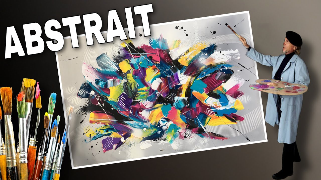 Techniques et démonstration art Abstrait - YouTube