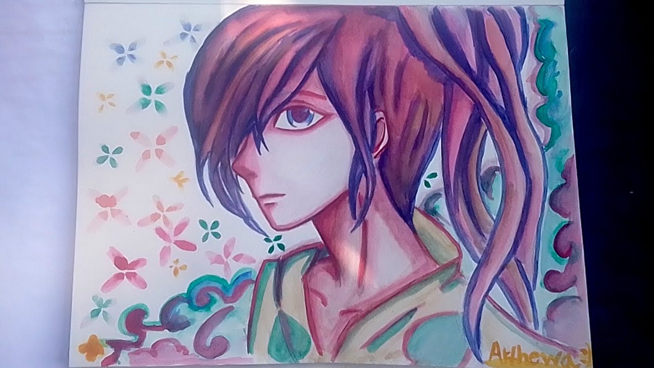 Drawing (Hyakkimaru) anime Dororo - watarcolor - YouTube