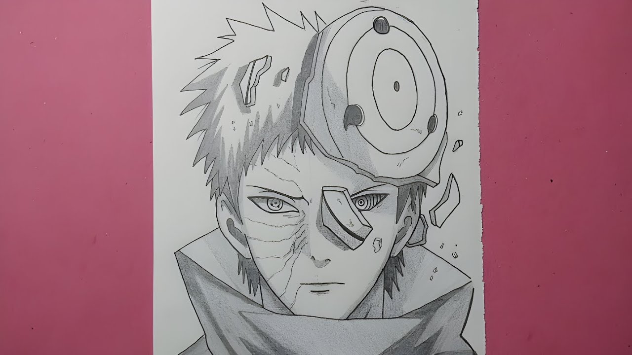 How to draw obito uchiha step by step | Naruto shippuden - YouTube