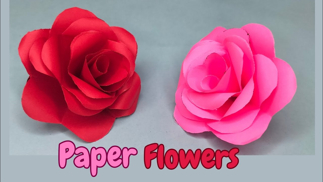 How to Make Flowers with Paper | Paper Flowers Easy | Origami Rose ...