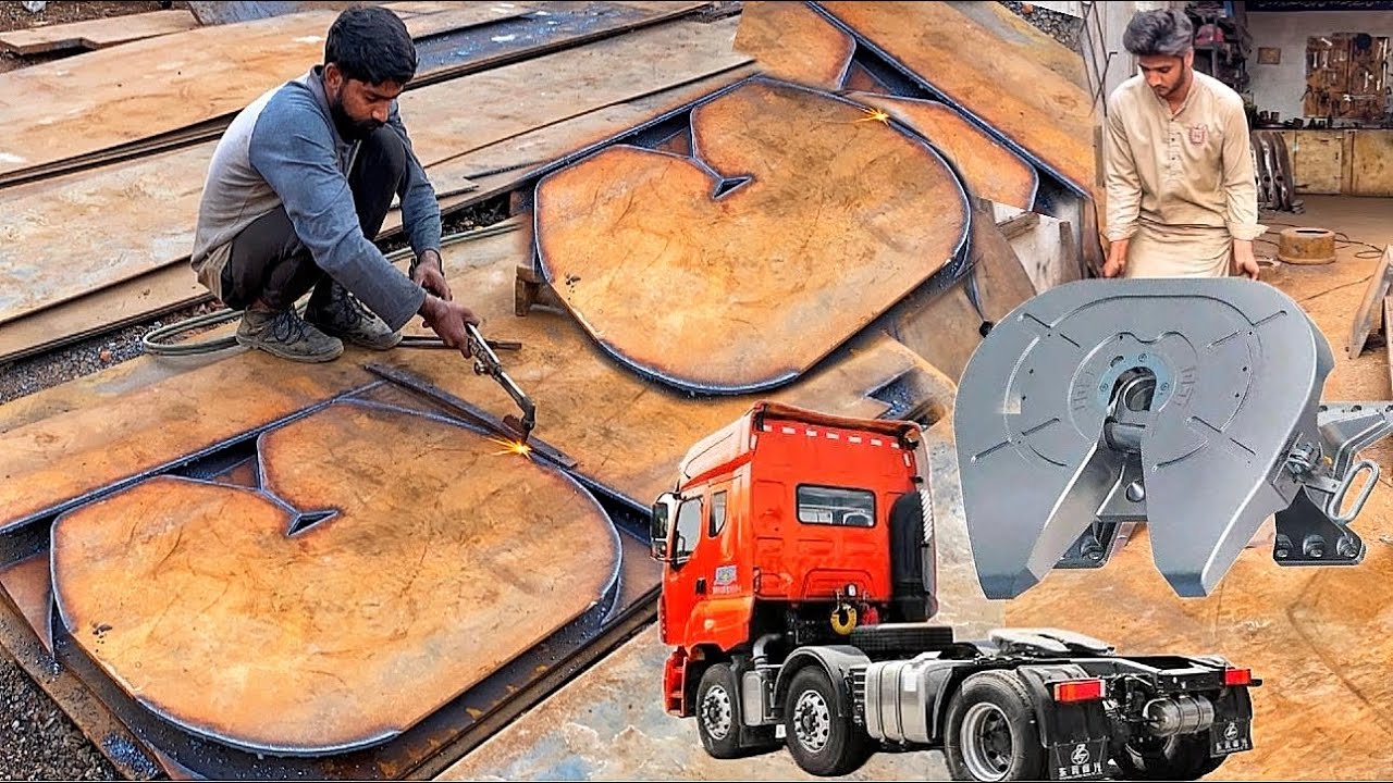 The Complete Manufacturing Process of Trailer Truck Fifth Wheel | - YouTube