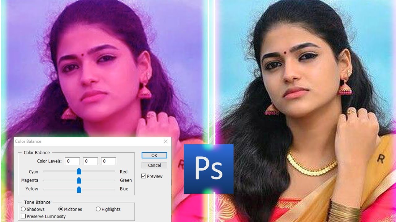 Photoshop Using Color Balance || Color Balance in Photoshop || Colour ...