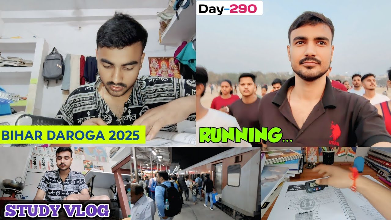 MY 12 hrs study routine vlog for BIHAR DAROGA 2025 DAY-290 STUDY VLOG ...