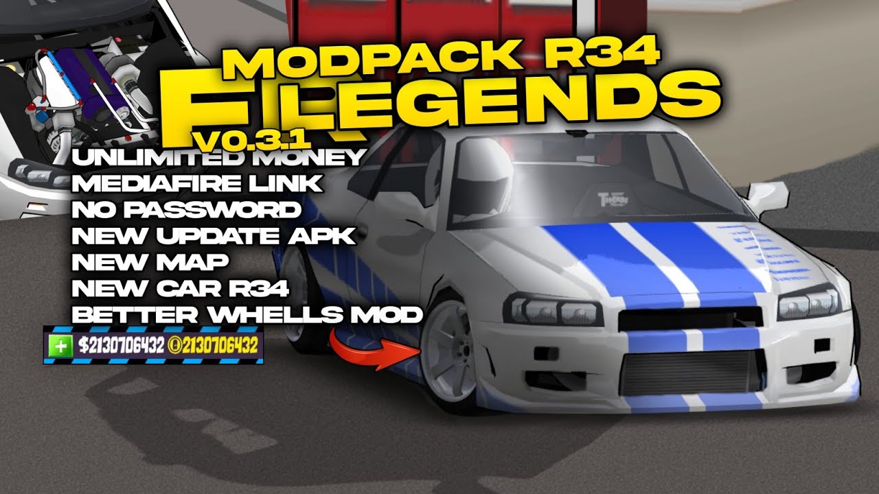 FR LEGENDS MODPACK GTR R34 MEDIAFIRE NO PW - YouTube