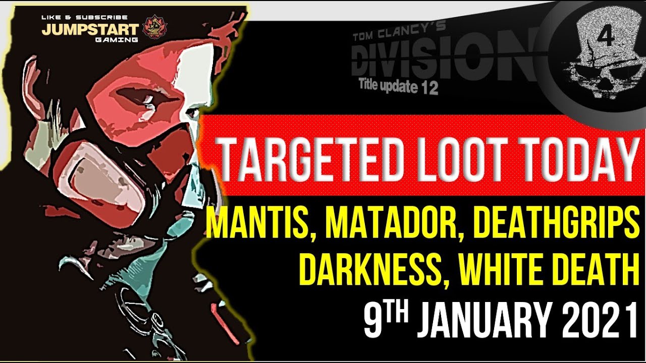 THE DIVISION 2 | NEW TARGETED LOOT TODAY | JANUARY 9 | *MATADOR* | TU ...