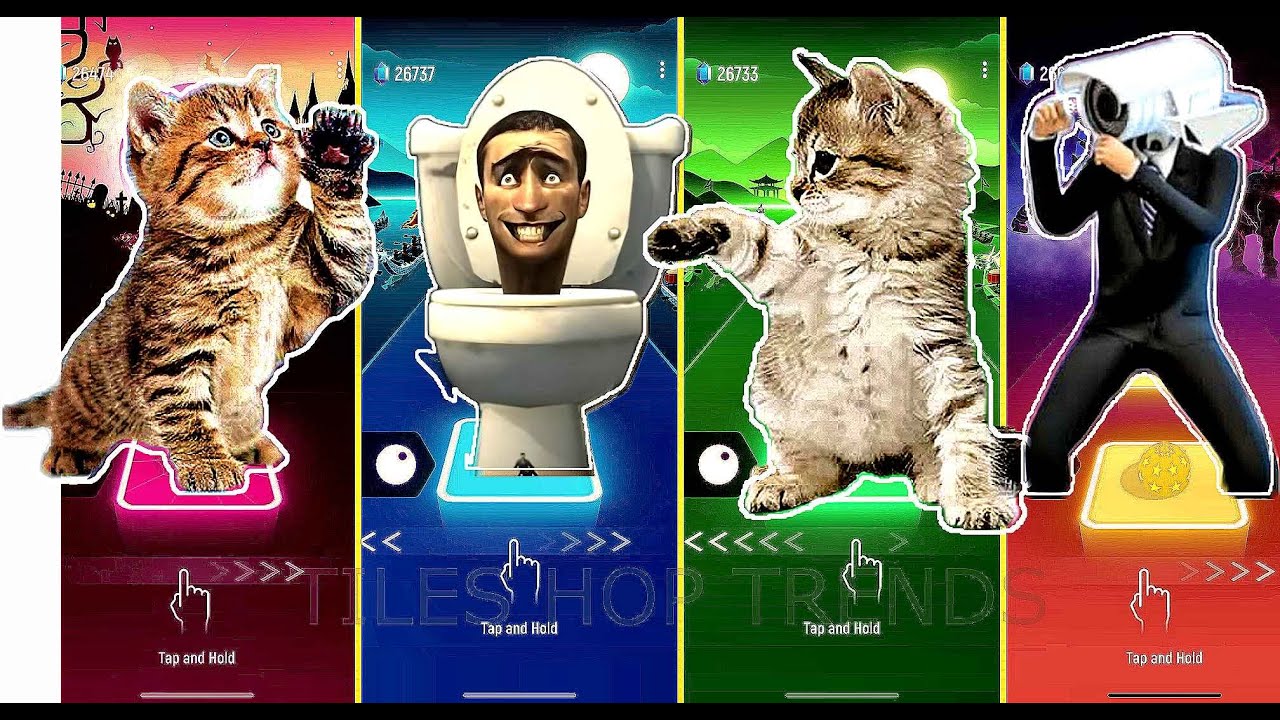 SKIBIDI TOILET I CUTE CATS vs BTS DYNAMITE vs BLACK PINK vs LADY GAGA vs CAMERAMEN #tileshop ...