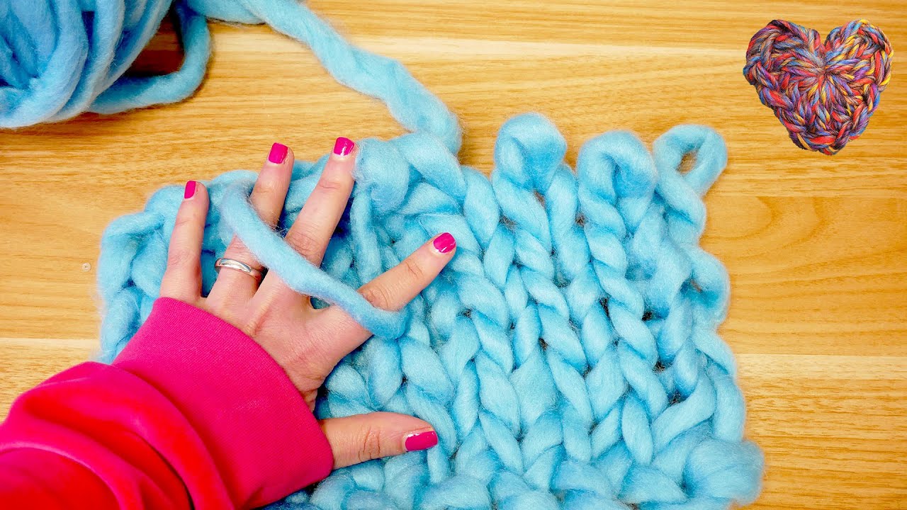 Stricken | Decke Stricken ohne Nadeln!? Hand Stricken im Test - YouTube