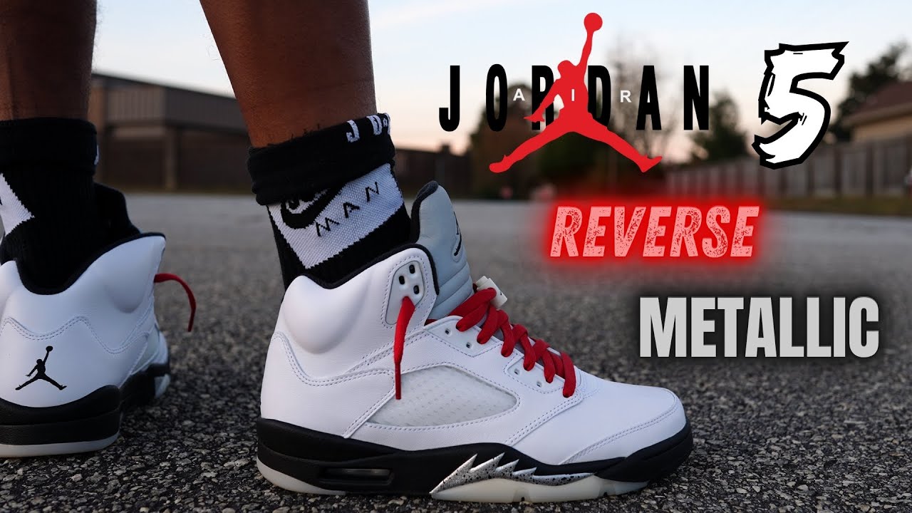 AN OG CLASSIC WITH A TWIST!! JORDAN 5 REVERSE METALLIC DETAILED REVIEW ...