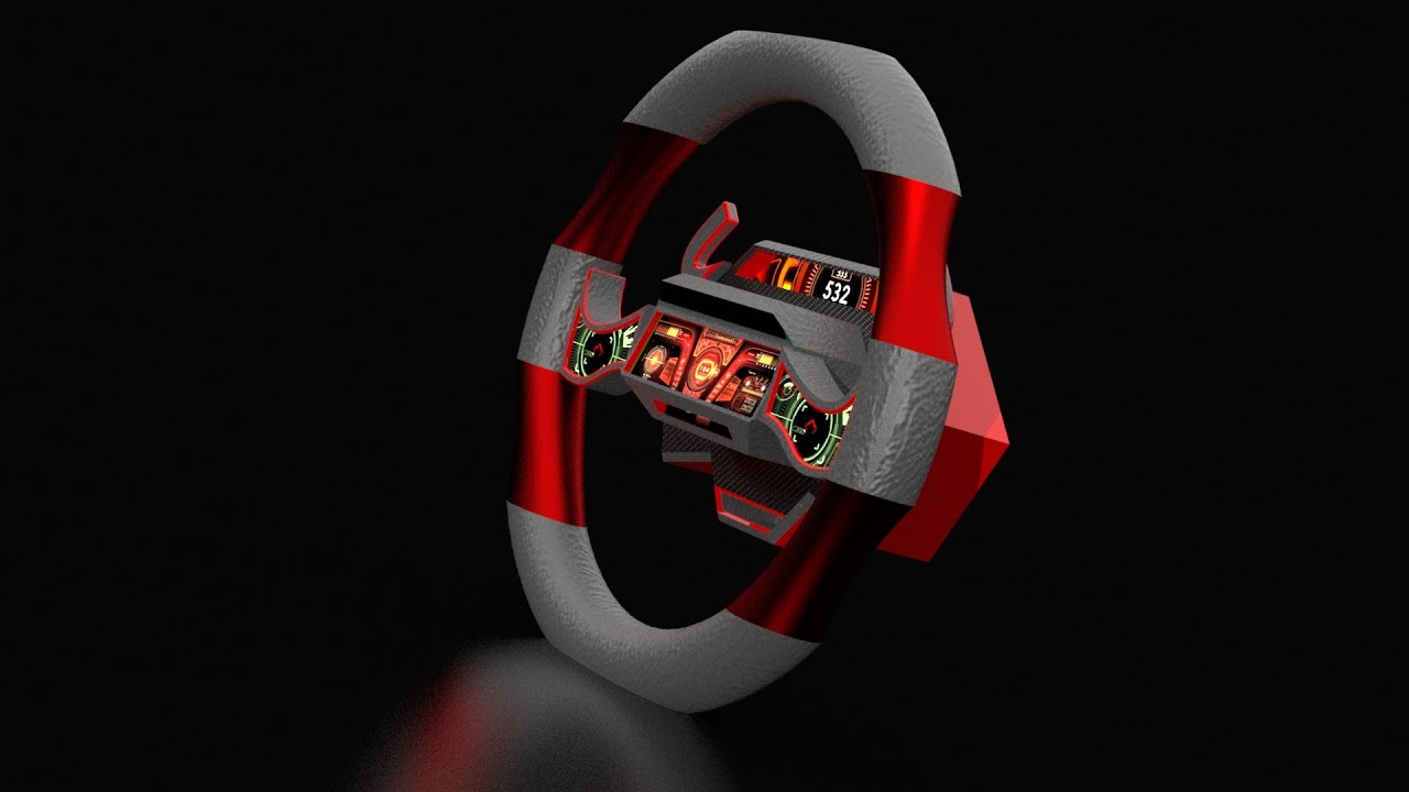 Solidworks Steering Wheel design / Digital steering wheel concept - YouTube