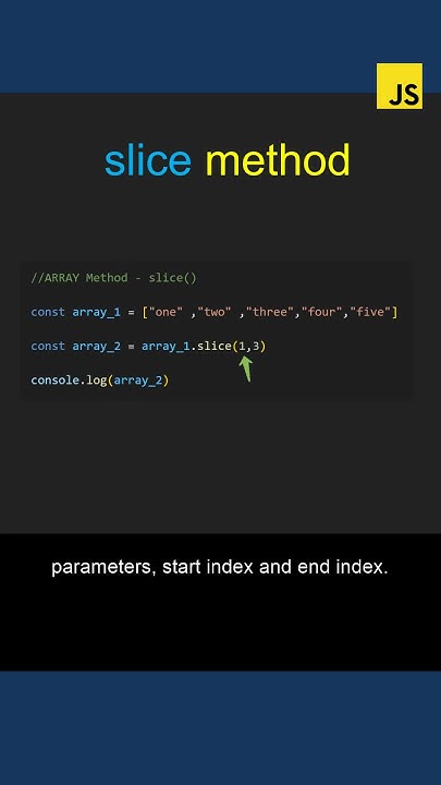 slice method JavaScript - YouTube