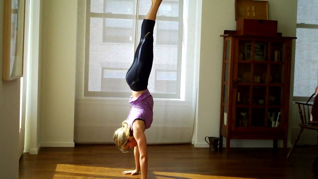 Straight Leg Pike into Handstand | Kathryn Budig - YouTube