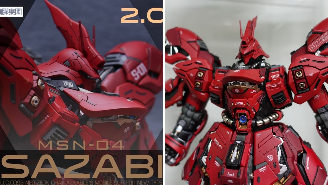 Amazing Custom MG Sazabi Ver Ka with Yujiao Land Resin Add On! - YouTube