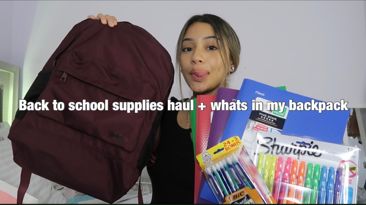 Back To School Supplies Haul + What's In My Backpack - YouTube