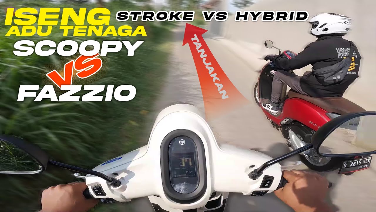 FAZZIO VS SCOOPY ADU TANJAKAN DAN AKSELERASI - YouTube