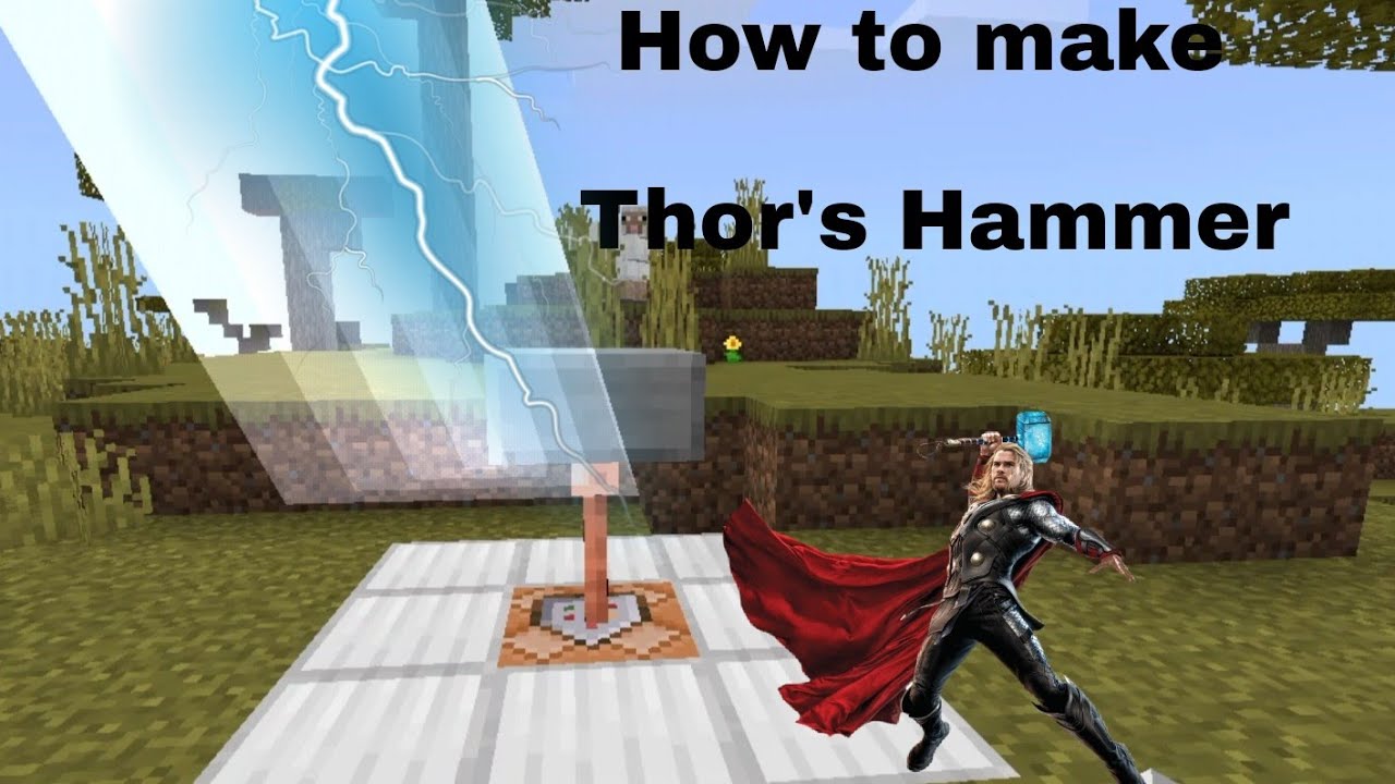 How to make Thor's hammer in minecraft - YouTube