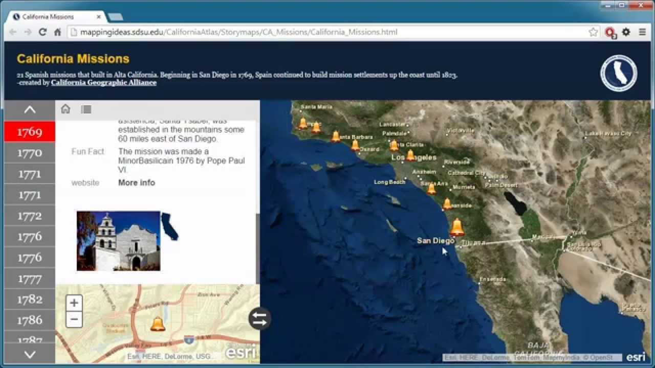 How to Use the California Missions Story Map - YouTube