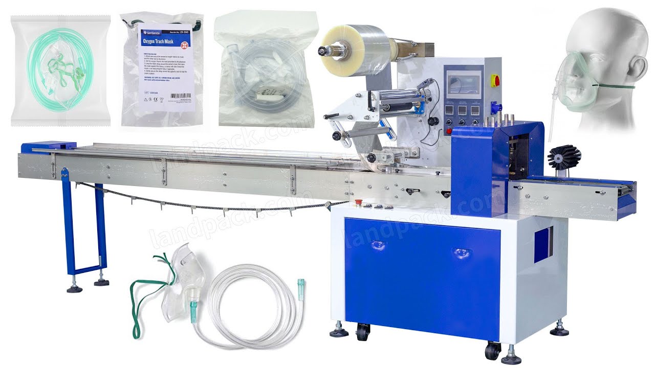 Automatic Pharma Mask Horizontal Flow Wrapping Packing Machine - YouTube