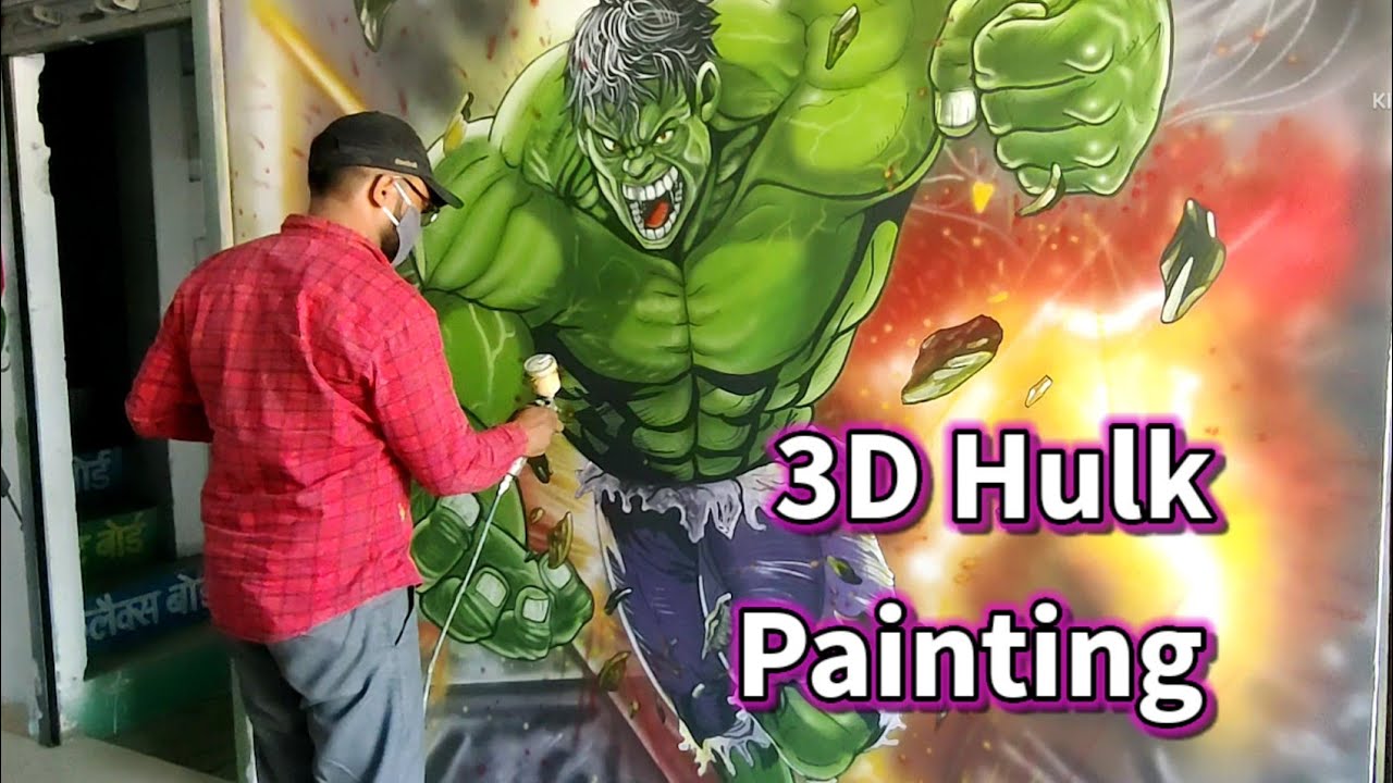 Incredible Hulk Painting by spray paint & hand brush (sujeet Painter ...
