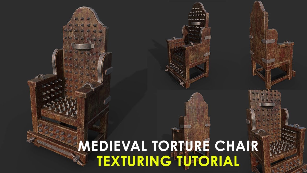 Medieval torture chair texturing tutorial - YouTube