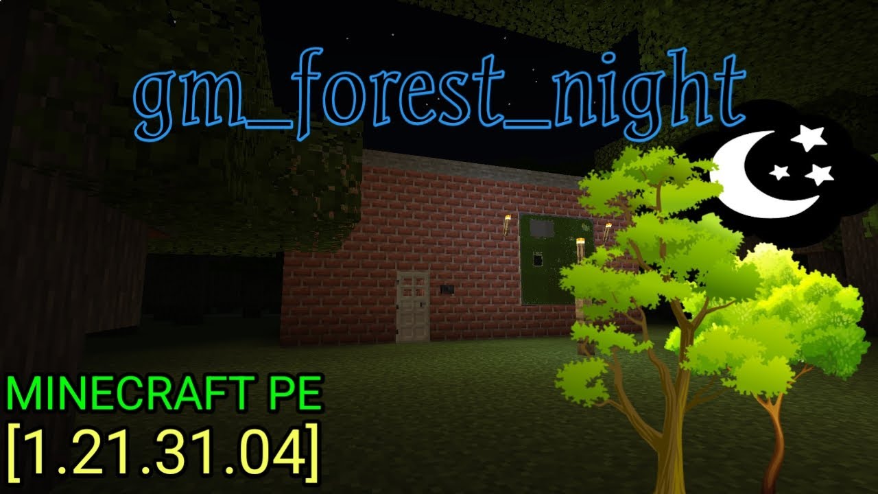 Map gm_forest_night (gmod map) | Minecraft PE - YouTube