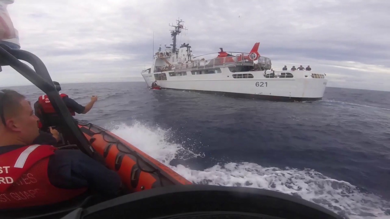 Coast Guard Cutter Valiant conducts counter drug operations - YouTube