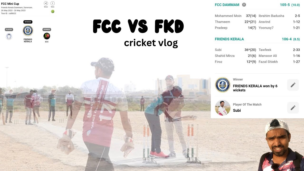 Saudi tennis ball cricket FKD VS FCC cricket match 🏏 - YouTube
