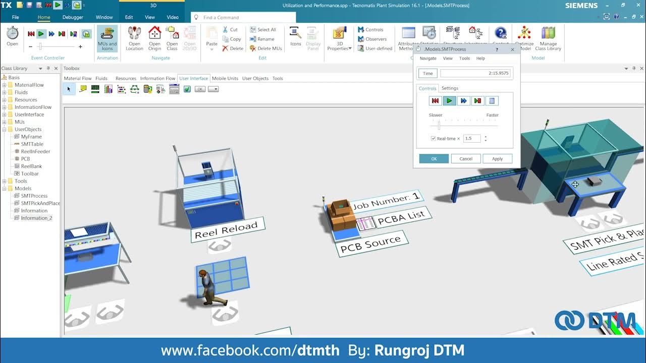 Utilization and Performance with Tecnomatix Plant Simulation - YouTube
