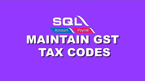SQL Account GST Basic - YouTube